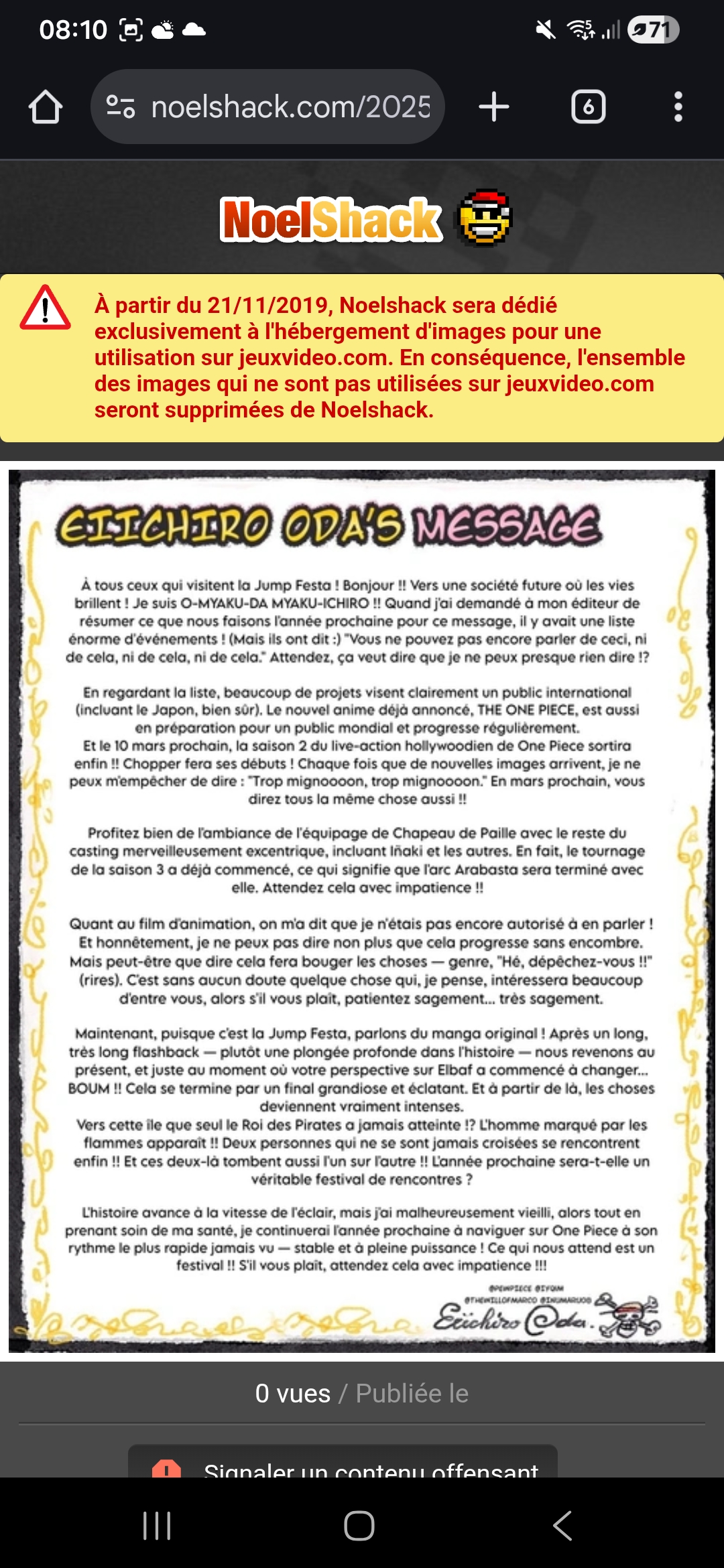 Message Oda Jump Festa 2026 - Nouvelles Sorties - Forums Mangas France
